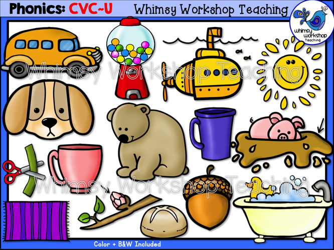 Phonics Set CVC U - Whimsy Workshop Teaching Phonics Set CVC U - Whimsy Workshop Teaching