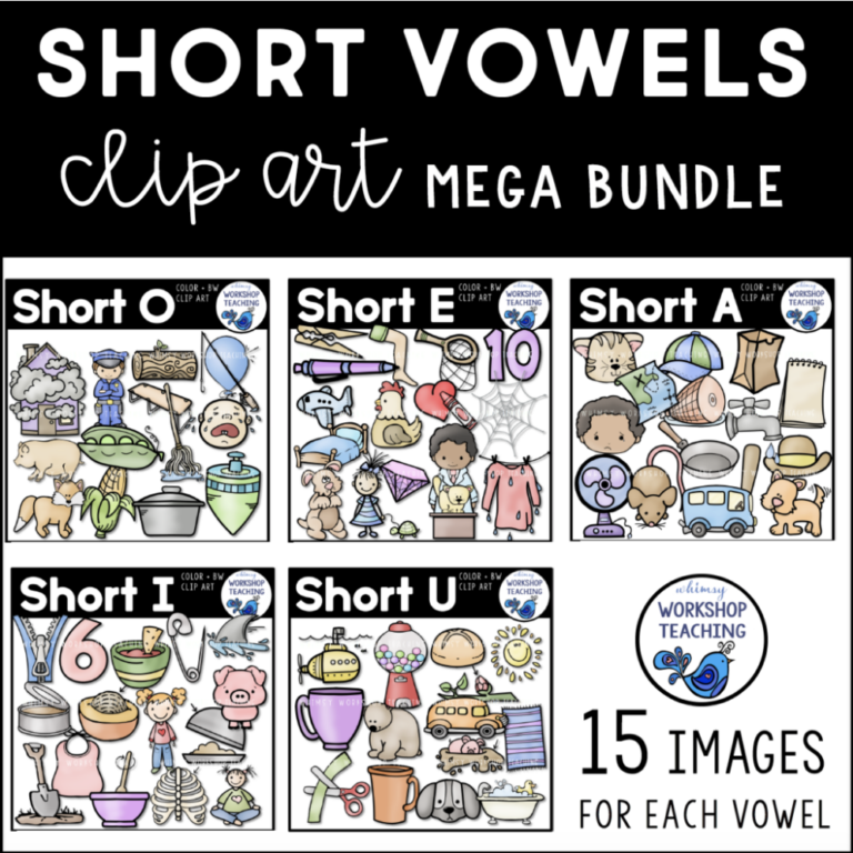 clip-art-clipart-images-color-black-white-phonics-bundle-short-vowels ...