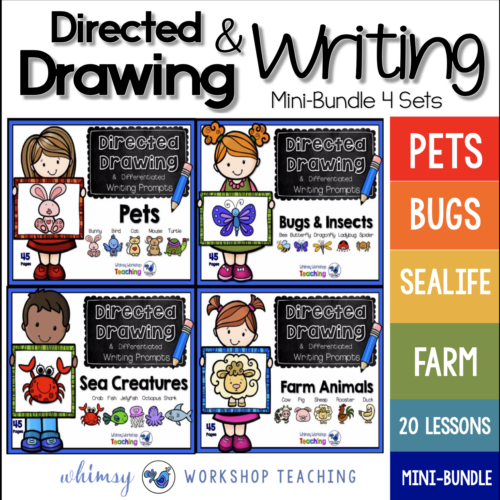 literacy-directed-drawing-writing-bundle-kids-easy-activities-first ...